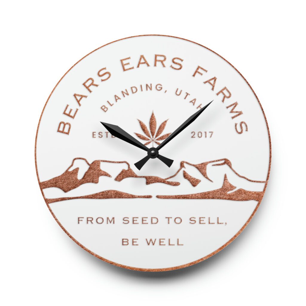 Acrylic Wall Clock | Bears Ears Farms